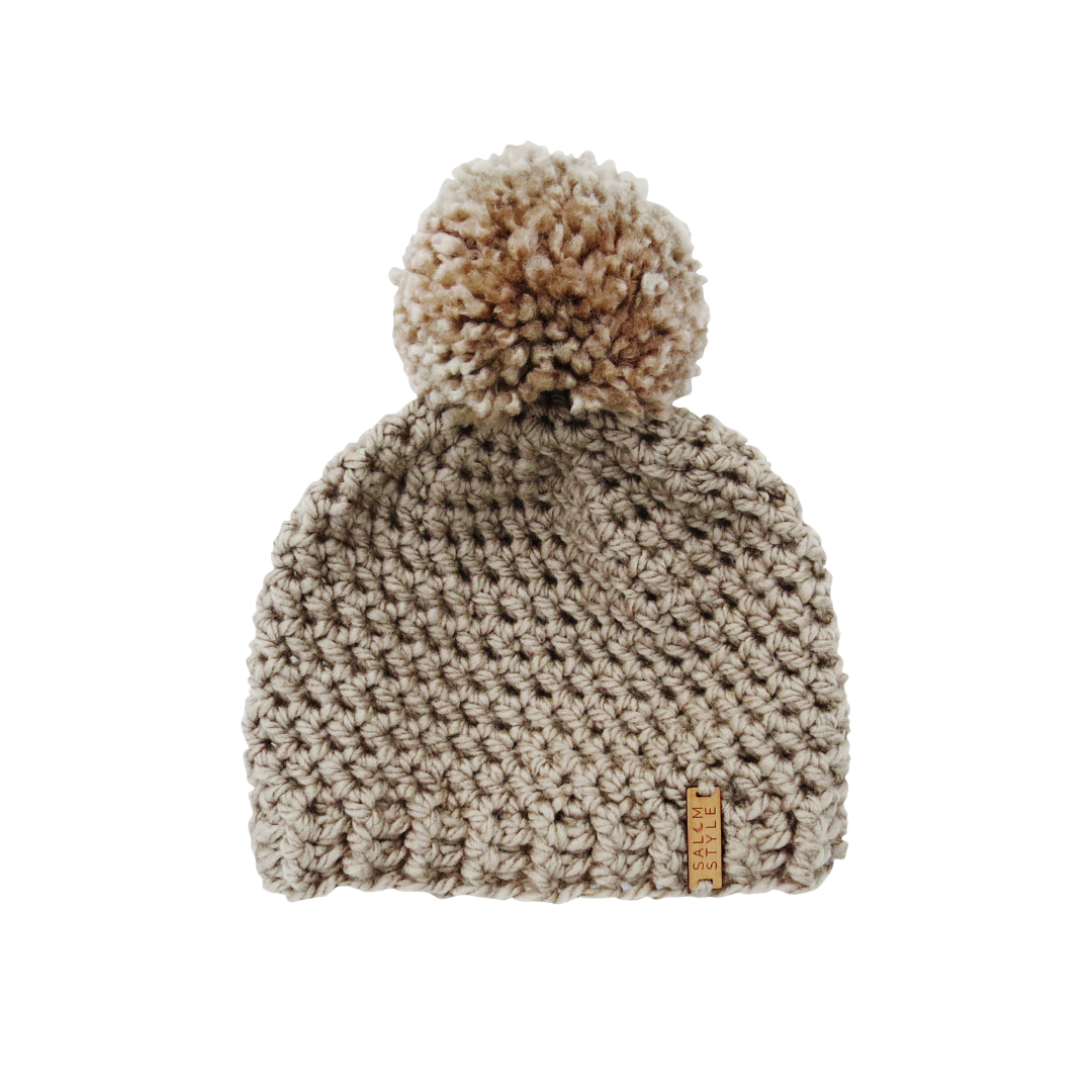The Winter Island Pom Pom Hat in Beige – Salem Style