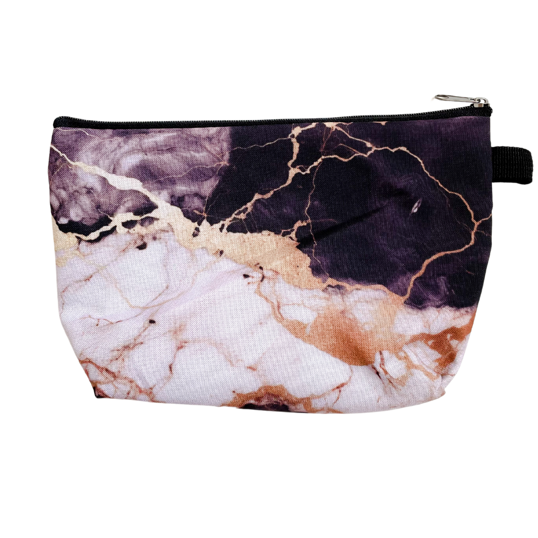 Marbled with Gold Texture Pouch – Salem Style